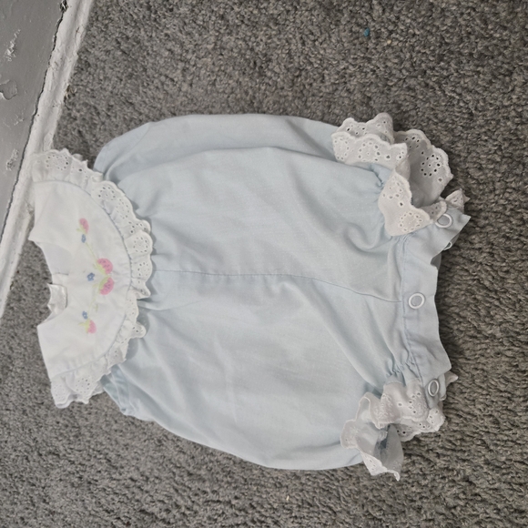 Vintage | Matching Sets | Vintage Blue And White Diaper Cover Set With ...